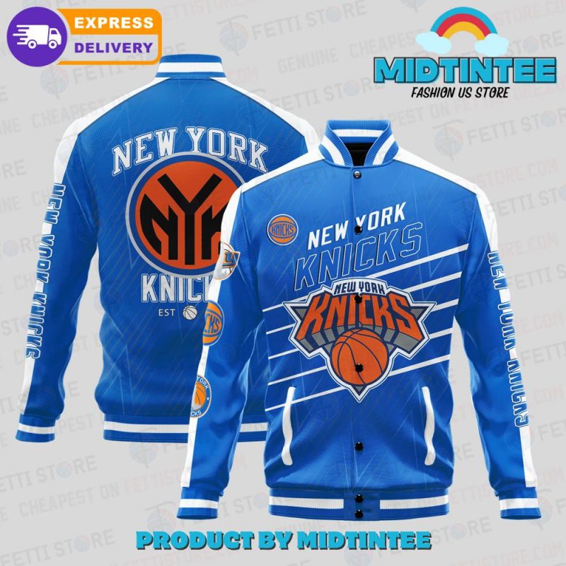 New York Knicks National Basketball Varsity Jacket - Midtintee