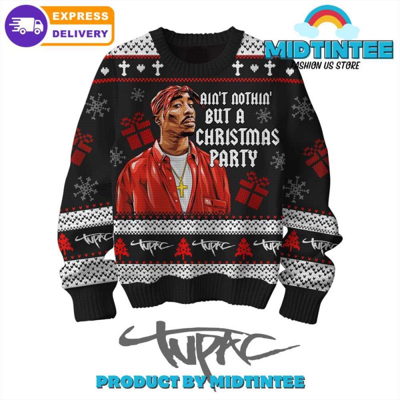 Tupac Shakur Ugly Christmas Sweater - Midtintee