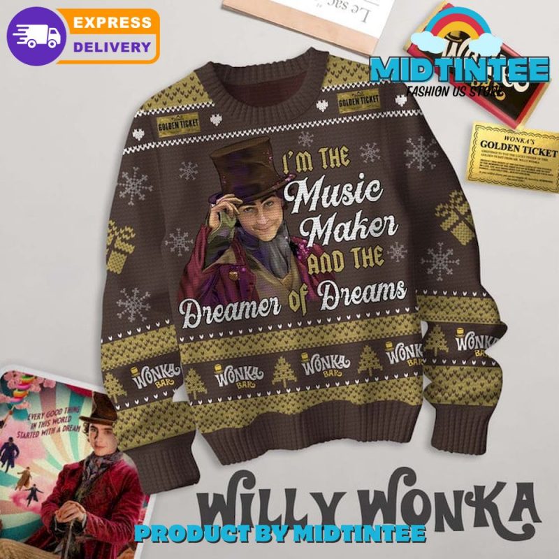 Willy Wonka Ugly Christmas Sweater - Midtintee