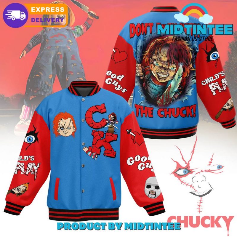 Chucky Good Guy The Chuck Baseball Jacket - Midtintee
