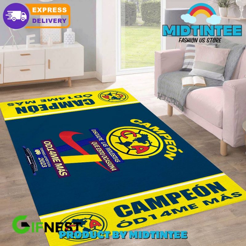 Club America Soccer Team Champions Rug Carpet - Midtintee