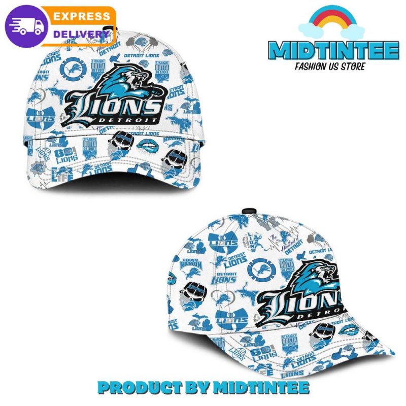 Detroit Lions NFL Football Team White Cap - Midtintee