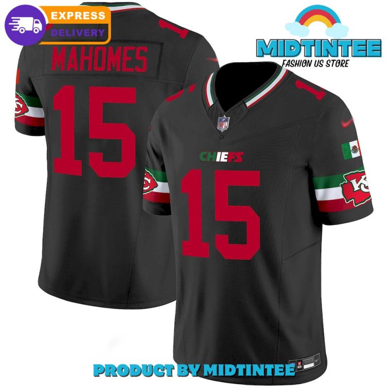 Kansas City Chiefs Mahomes 15 Black NFL Jersey - Midtintee