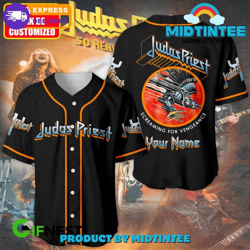 Judas Priest Band Custom Name Baseball Jersey - Midtintee