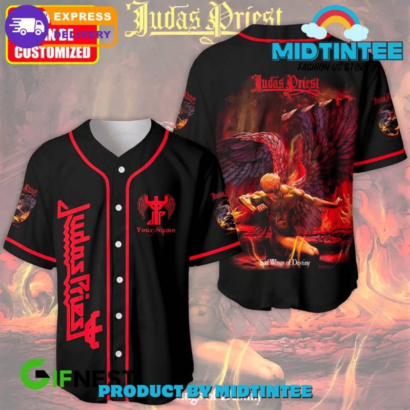 Judas Priest Sad Wings of Destiny Baseball Jersey - Midtintee