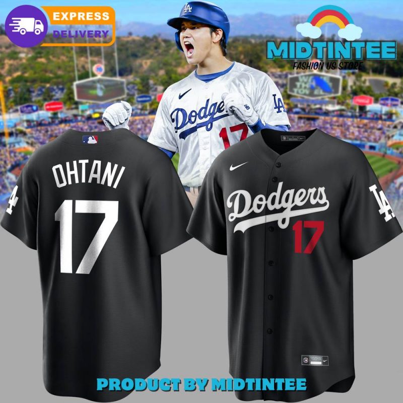 Los Angeles Dodgers Shohei Ohtani Nike Black Baseball Jersey - Midtintee