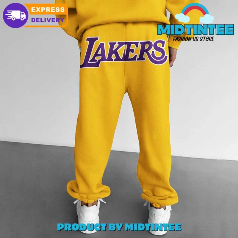 Men's Street Style Basketball Print Lakers Sweatpants - Midtintee