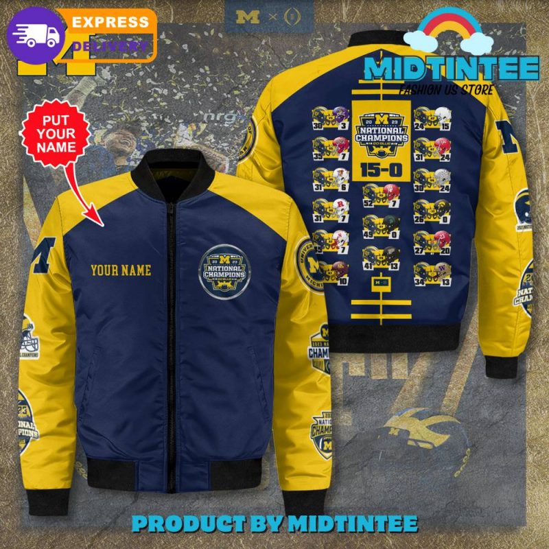 Michigan Wolverines Football 2024 Champions Bomber Jacket - Midtintee