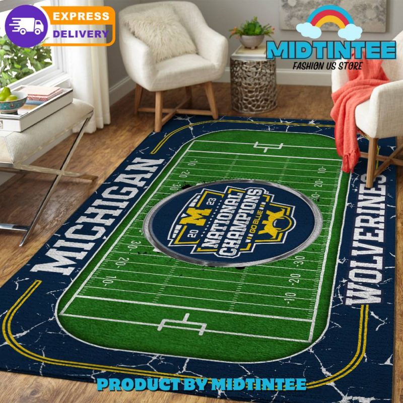 Michigan Wolverines Football 2024 Champions Rug Carpet - Midtintee