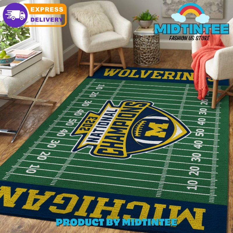 Michigan Wolverines Football National Champions Rug Carpet - Midtintee