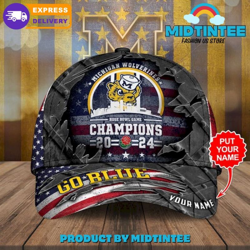 Michigan Wolverines Rose Bowl Game Champions 2024 Cap - Midtintee