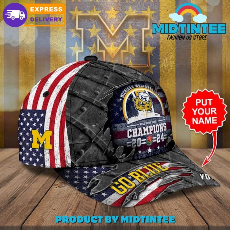 Michigan Wolverines Rose Bowl Game Champions 2024 Cap - Midtintee