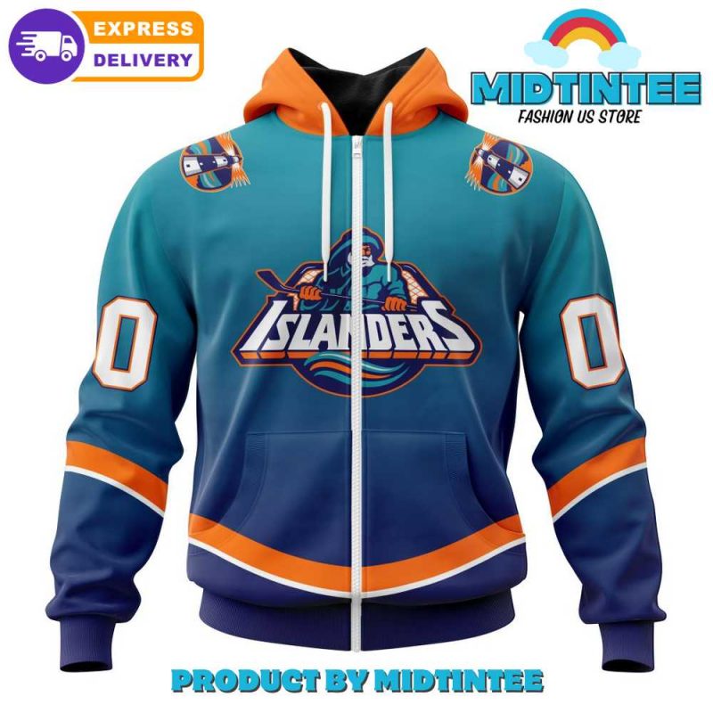 NHL New York Islanders Special Retro Gradient Hoodie - Midtintee