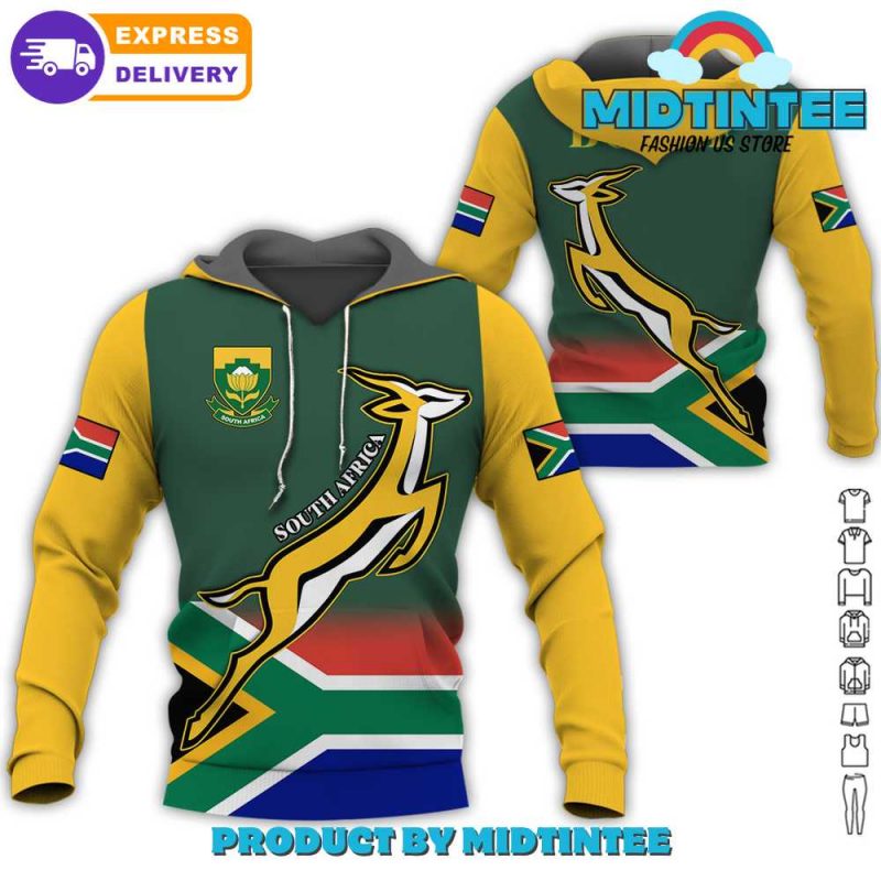 Personalized Springboks South Africa 3D Hoodie - Midtintee
