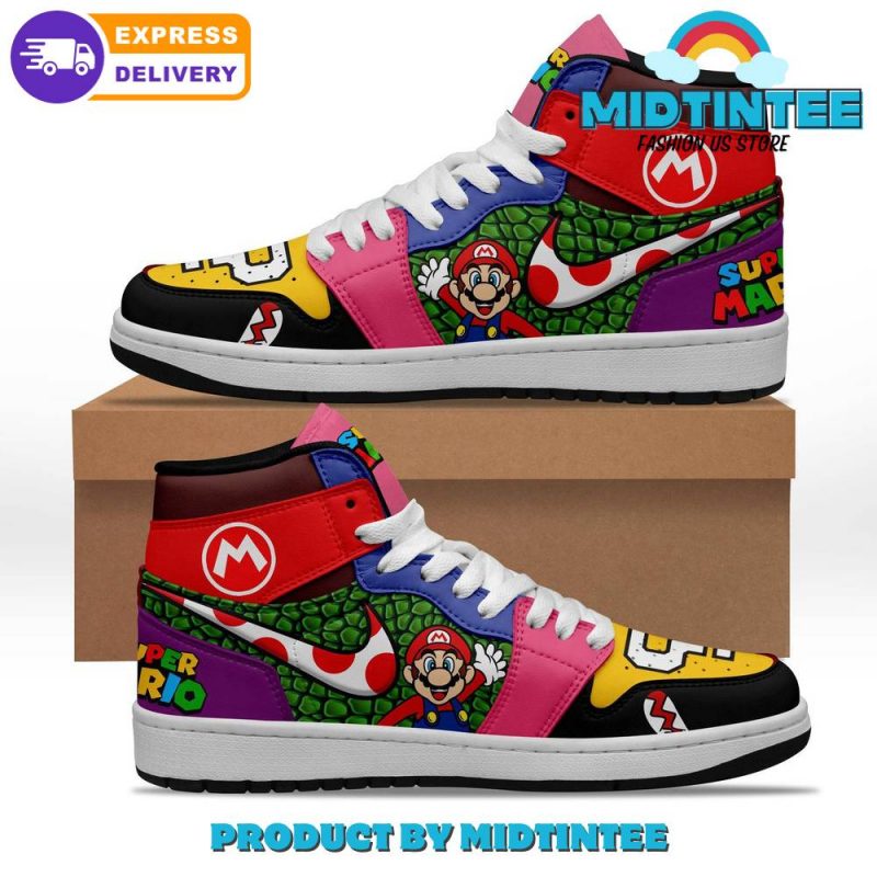 Super Mario Nike Air Jordan 1 Sneakers - Midtintee