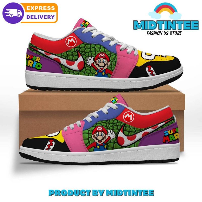 Super Mario Nike Air Jordan 1 Sneakers - Midtintee