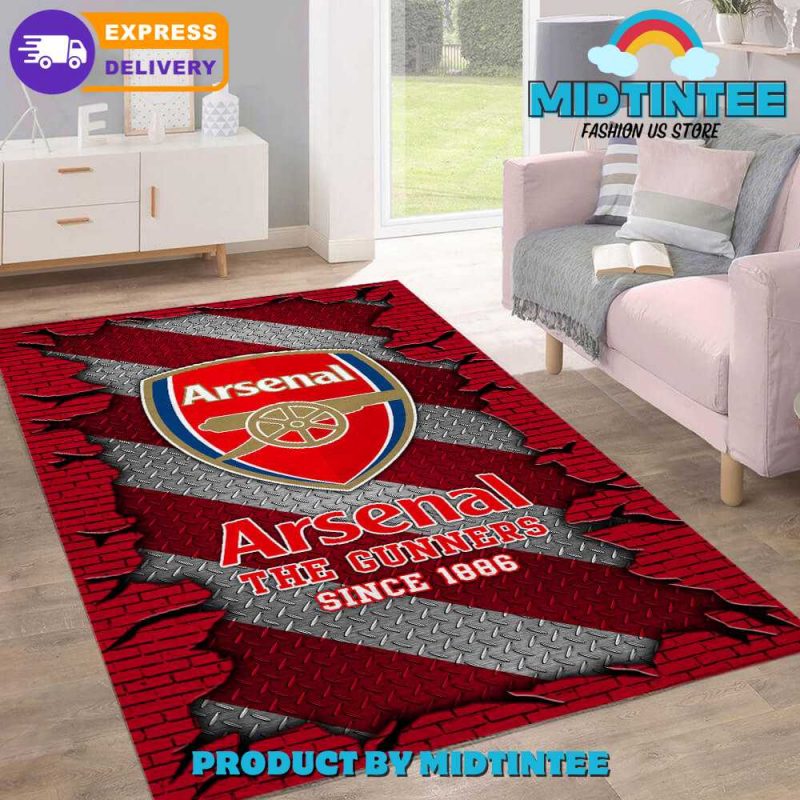 Arsenal The Gunners Rectangular Rug Carpet - Midtintee