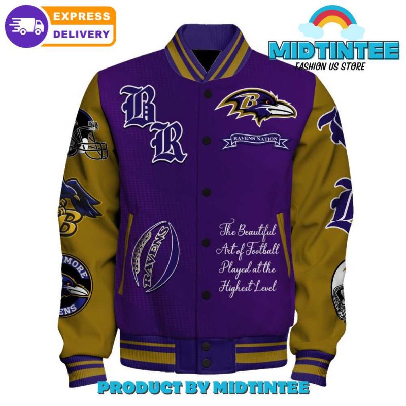 Baltimore Ravens NFL 2024 American Football Conference Varsity Jacket ...