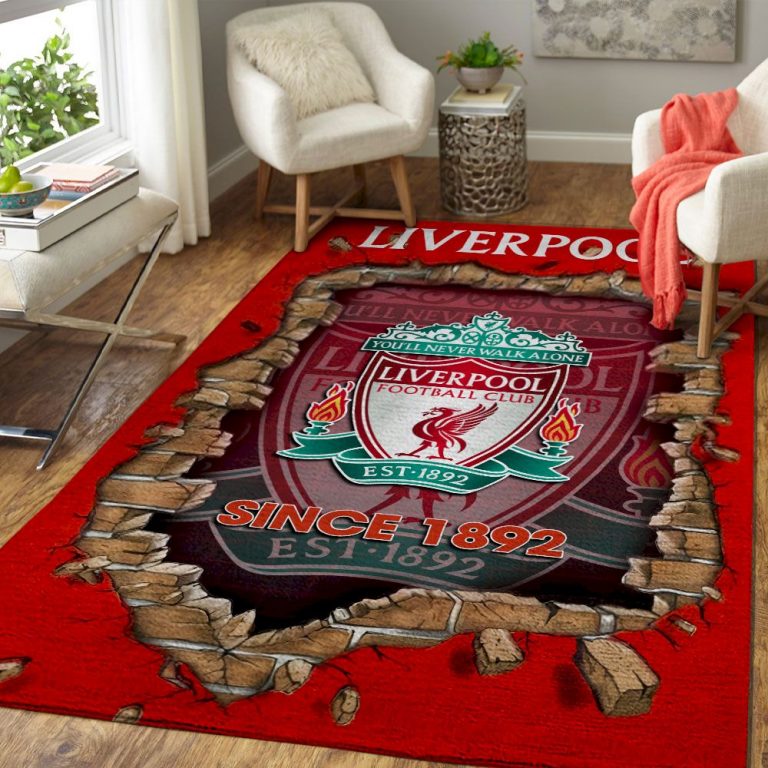 Liverpool FC Logo Rectangular Rug Carpet - Midtintee