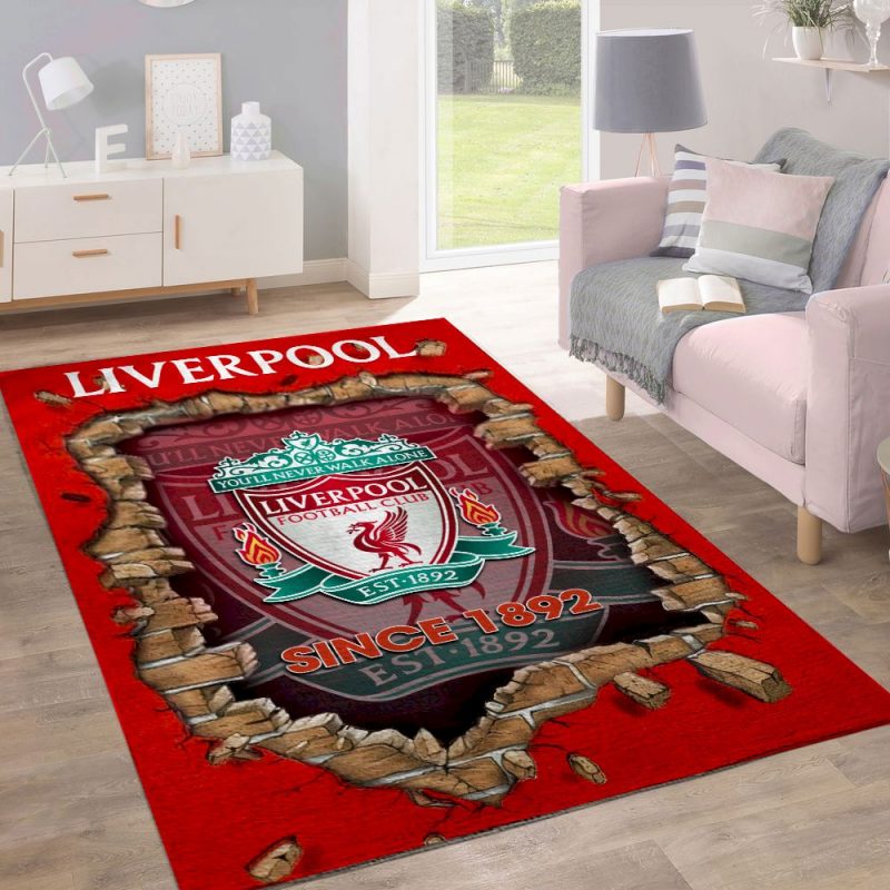 Liverpool FC Logo Rectangular Rug Carpet - Midtintee
