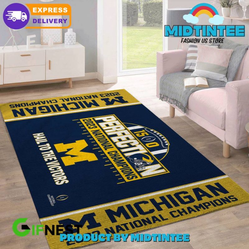 Michigan Wolverines Hail To The Victors Rug Carpet - Midtintee