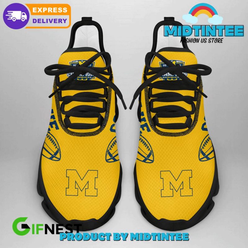 Michigan Wolverines National Champions 2024 Max Soul Shoes - Midtintee
