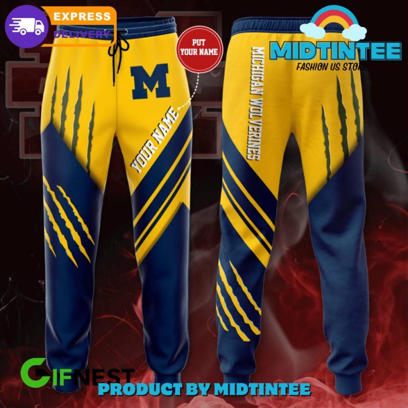 Michigan Wolverines National Champions Custom Name Long Pants - Midtintee