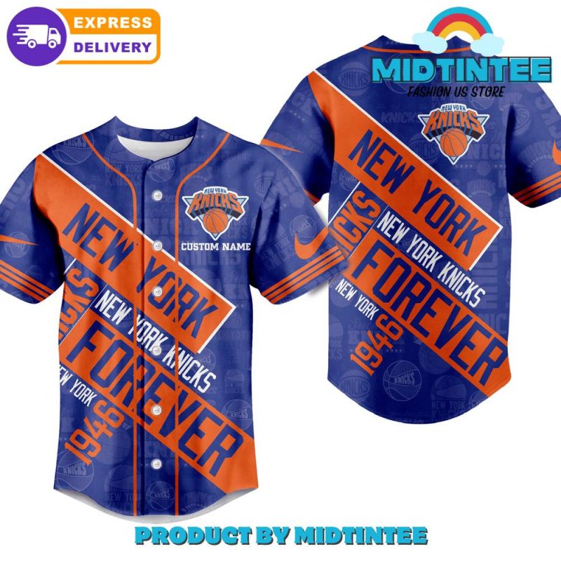 New York Knicks NBA Custom Name Baseball Jersey - Midtintee