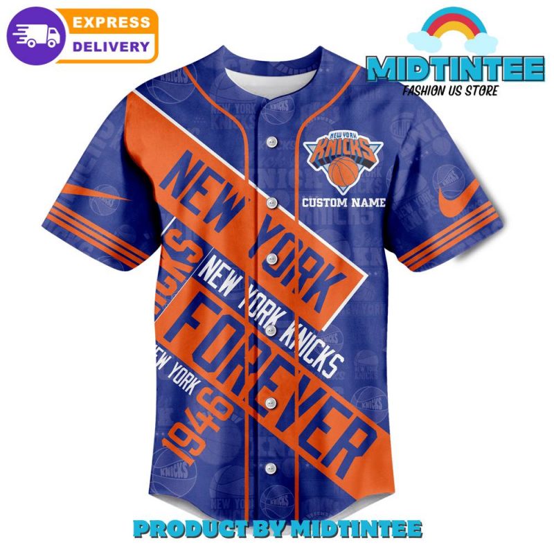 New York Knicks NBA Custom Name Baseball Jersey - Midtintee