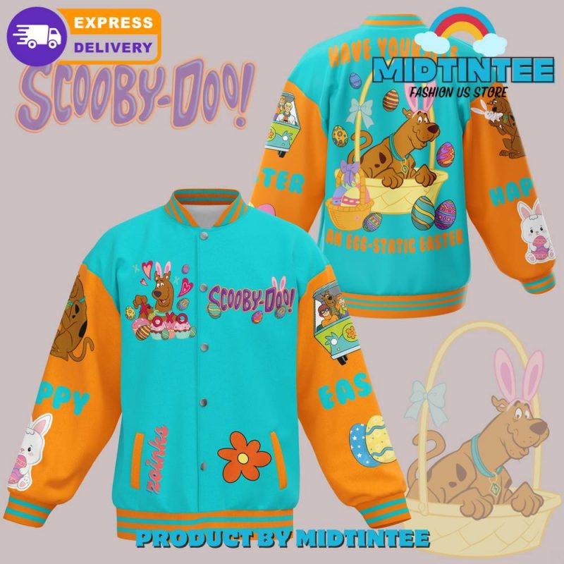 Scooby-Doo Have Yourself An Ecg Static Easter Baseball Jacket - Midtintee
