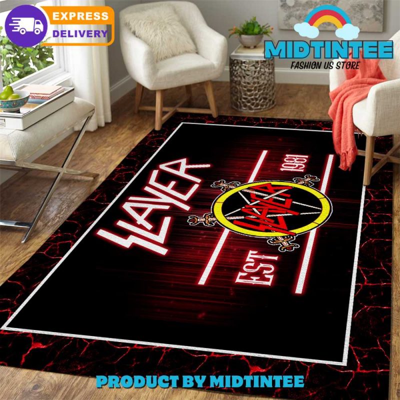 Slayer Band Rectangular Rug Carpet - Midtintee