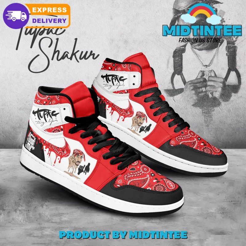 Tupac Shakur American Rapper Nike Air Jordan 1 - Midtintee