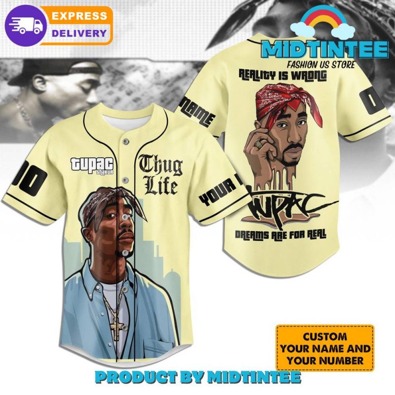 Tupac Shakur Thug Life Customized Baseball Jersey - Midtintee