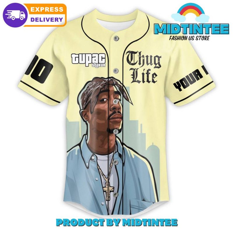 Tupac Shakur Thug Life Customized Baseball Jersey - Midtintee