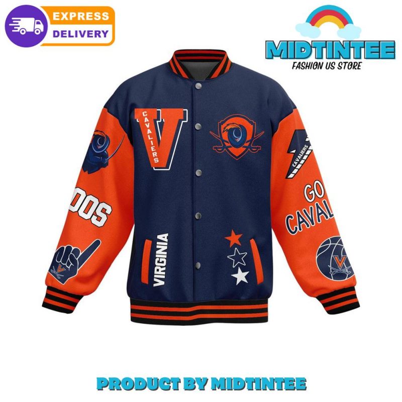 Virginia Cavaliers Hoos Rising Go Cavaliers Baseball Jacket - Midtintee