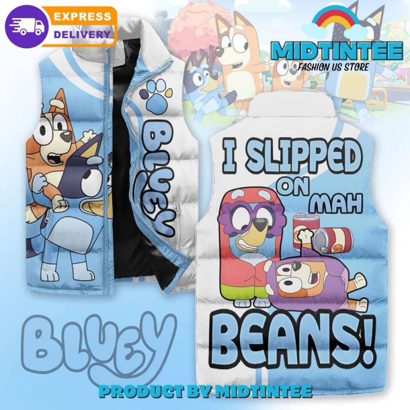 Bluey I Slipped On Mah Beans Cotton Vest - Midtintee