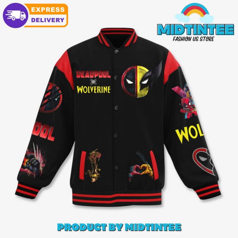 Deadpool And Wolverine We Are Best Friends Baseball Jacket - Midtintee