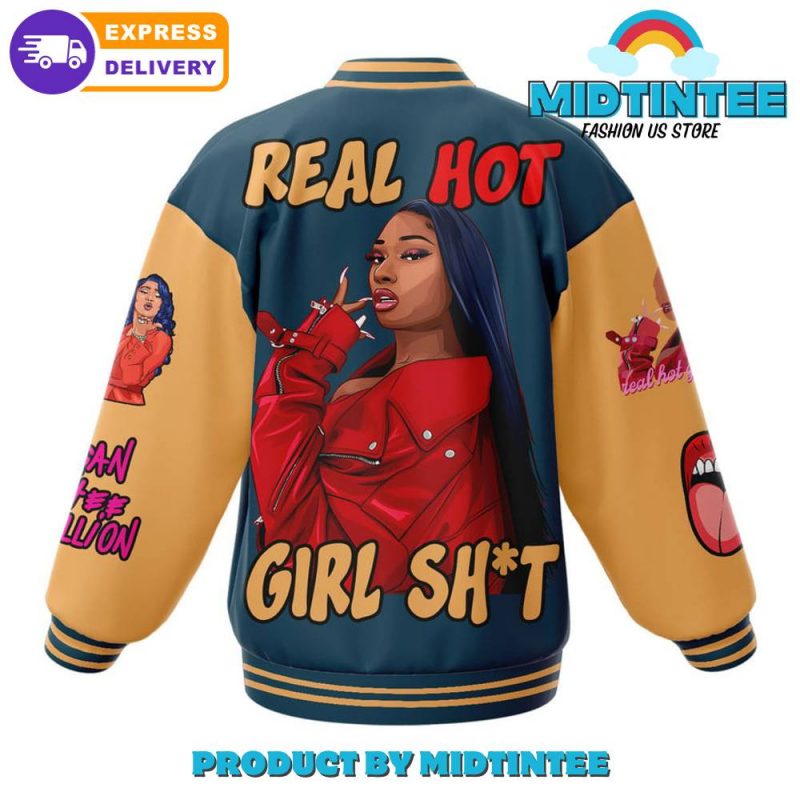 Megan Thee Stallion Real Hot Girl Baseball Jacket - Midtintee