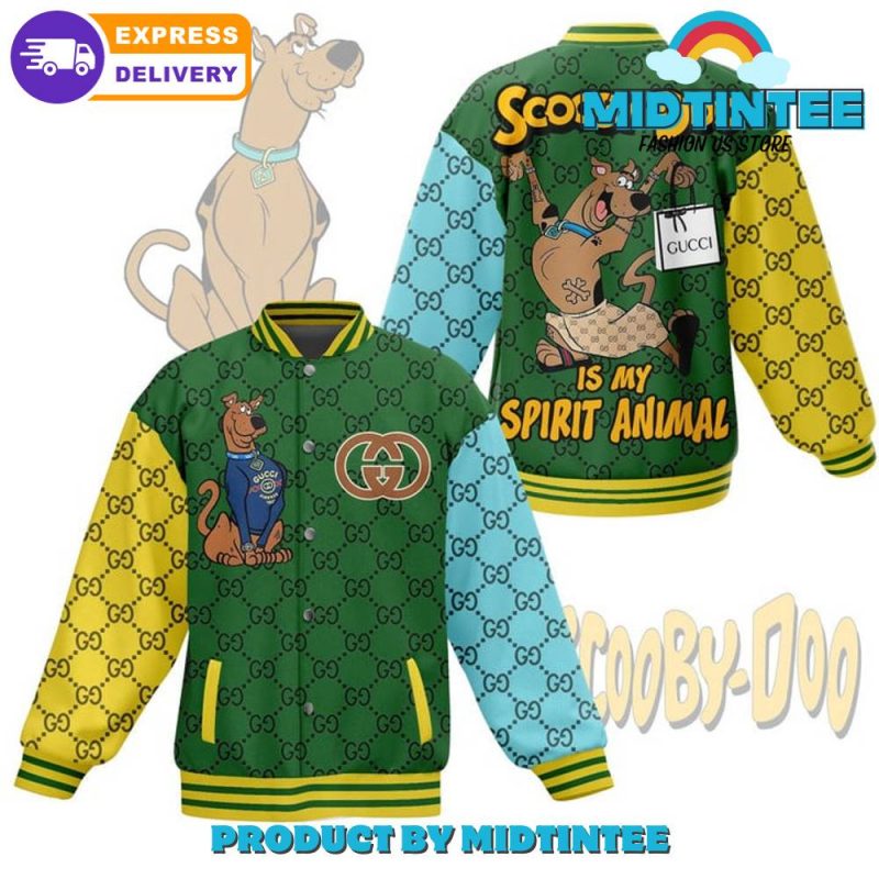 Scooby Doo x Gucci Is My Spirit Animal Baseball Jacket - Midtintee