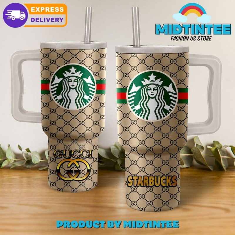 Starbucks x Gucci Collab 40 oz Stanley Tumbler - Midtintee