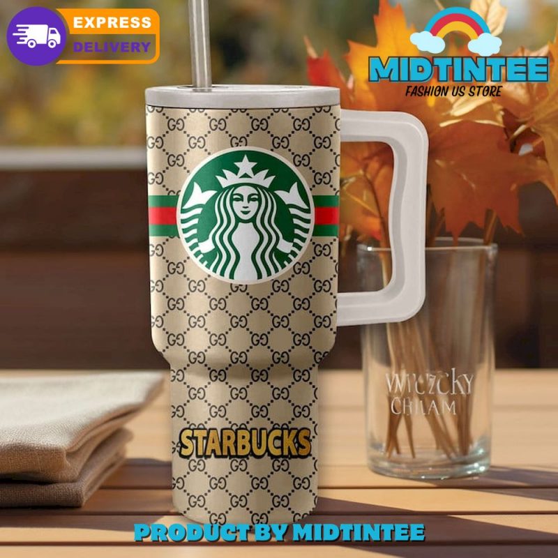 Starbucks x Gucci Collab 40 oz Stanley Tumbler - Midtintee