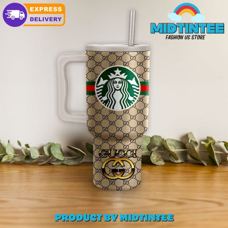 Starbucks x Gucci Collab 40 oz Stanley Tumbler - Midtintee