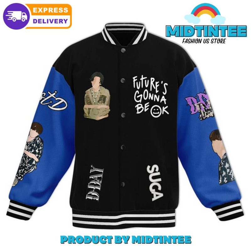 Suga BTS Road To D-Day Baseball Jacket - Midtintee