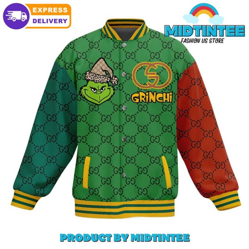 The Grinch x Gucci Why Yes Baseball Jacket - Midtintee