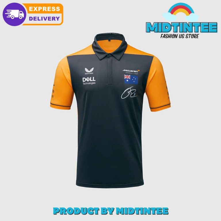 McLaren F1 Daniel Ricciardo Team Polo Shirt - Midtintee
