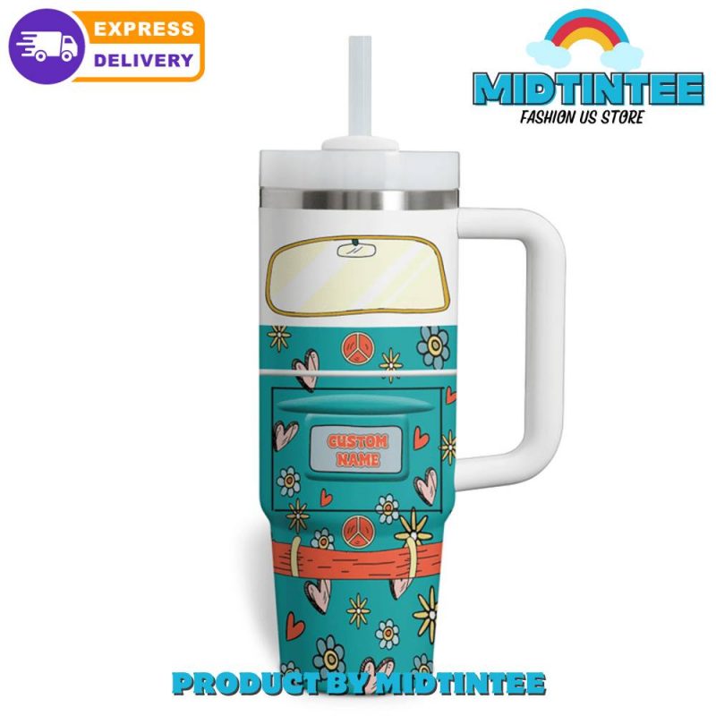 Peanuts Peace Custom Name 40 oz Stanley Tumbler - Midtintee