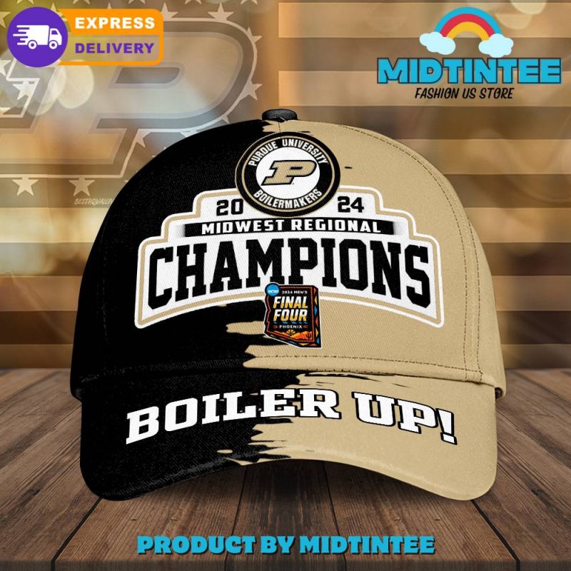 Purdue Boilermakers 2024 Midwest Regional Champions Cap - Midtintee