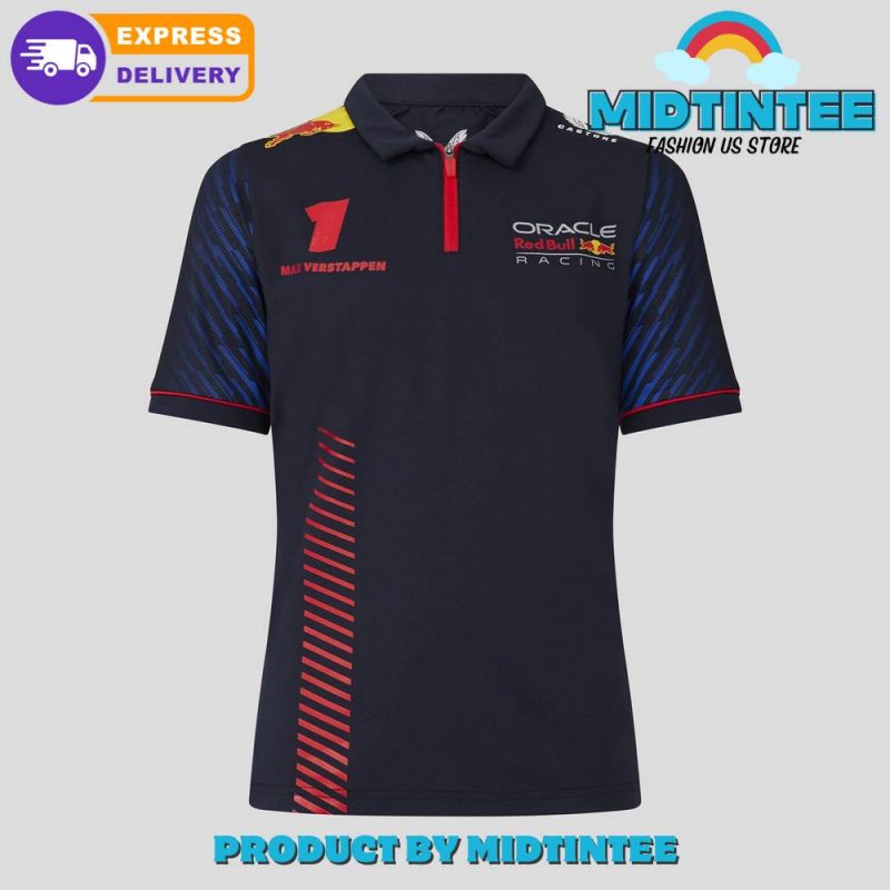 Red Bull Racing 2023 Max Verstappen Driver Zipper Polo - Midtintee