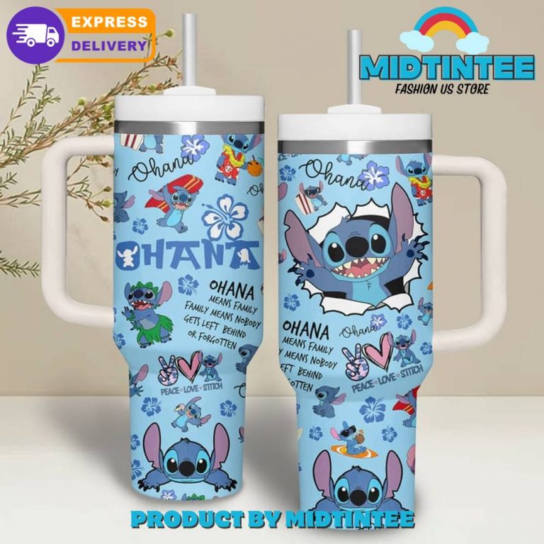 Stitch Summer Ohana Means Family Stanley Tumbler - Midtintee