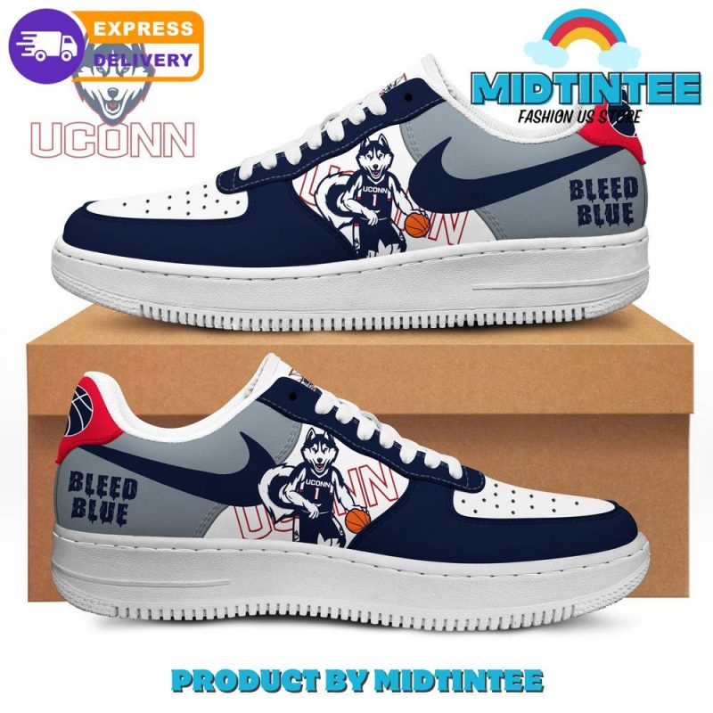 UConn Huskies Basketball Bleed Blue Nike Air Force 1 - Midtintee